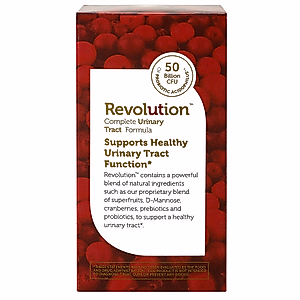 Zahler UTI Revolution, Urinary Tract and Bladder Health, All Natural Cranberry Concentrate Pills Fortified with D-Mannose and Probiotics, Certified Kosher, 60 Caps