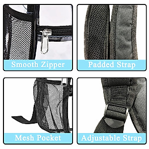 AIMEEPACK Mini Clear Backpack, Stadium Approved Clear Backpack, Waterproof Transparent School Bag,Fit For Stadium, Music Festival, School And Concerts