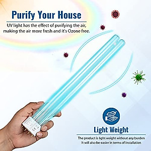 OXYFUL 24W UV Ultraviole 2G11-4 Pin Base Replacement Sterilizer Light Clarifier Lamp Filter for Aquarium Koi Pond Fish Tank Compatible to CUV-324 / CUV-624