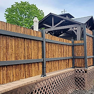 Backyard X-Scapes Caramel Brown Bamboo Fencing Decorative Rolled Fence Panel 3 ft H x 8 ft L