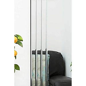MirrorOutlet Large Frameless Venetian Edge Wall Mirror Modern 3Ft11 X 1Ft3 (119cm X 38cm), Metal, 119x38