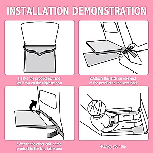 FIXMSV Toddler Airplane Bed, Portable Plane Bed for Kids, Flyaway Kids Bed Airplane with Magnetic Folding Puzzle, Plane Bed for Toddler is A Travel Necessity (Pink)