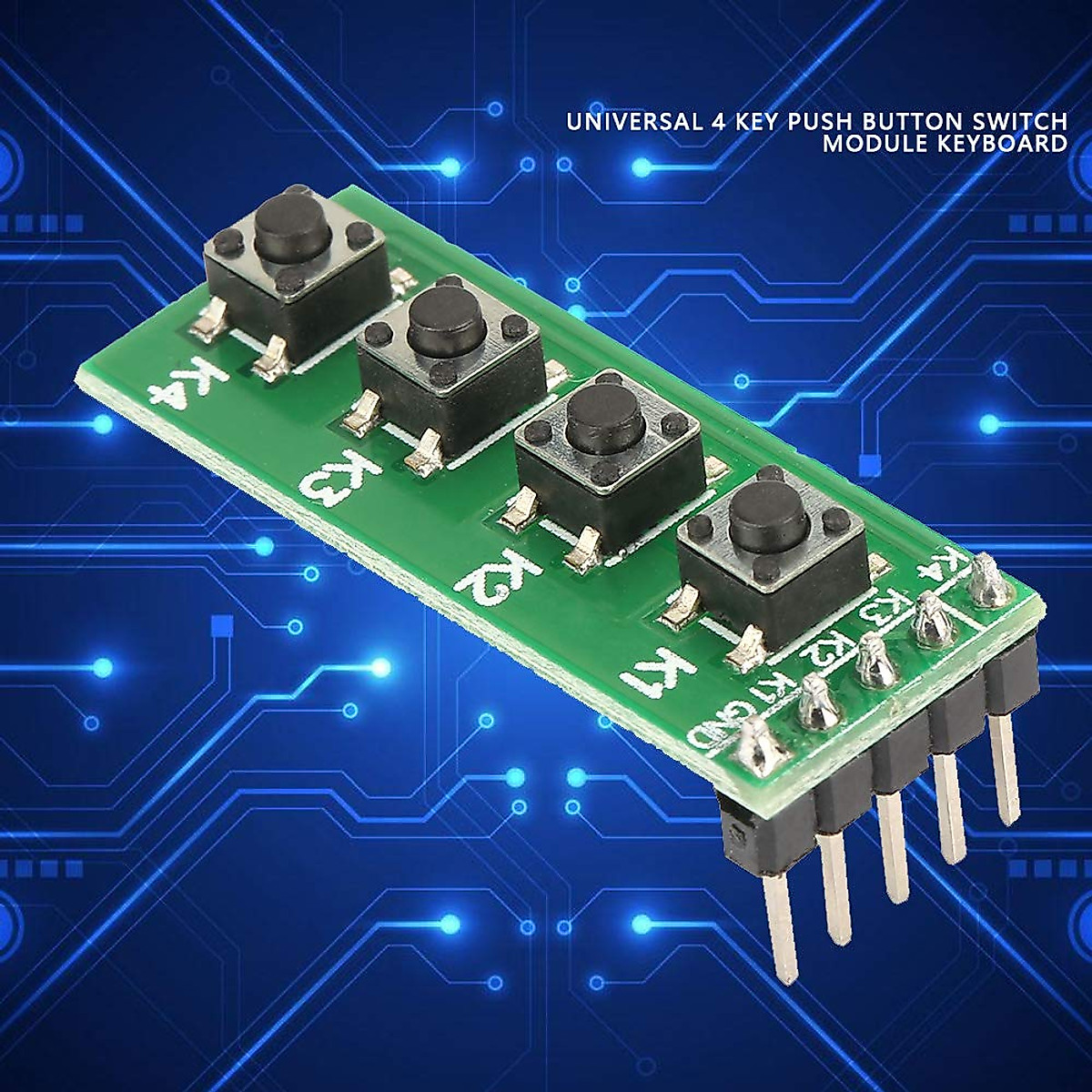 4 Key Keyboard Module Universal Dumpling Press 4 Key Push Button Switch Module Keyboard Board for DIY Accessory Kit DC 0-48V