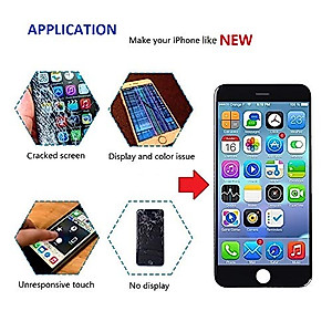 Brinonac Screen Replacement for iPhone 8/SE 2020 4.7 inch LCD Digitizer Touch Screen LCD Replacement Screen Frame Assembly Full Set with Tools and Screen Protector (Black)