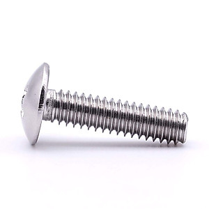 1/4-20 x 1 Truss Head Machine Screws, Phillips Drive, Fully Machine Thread, 18-8 Stainless Steel 304, Bright Finish, Pack of 50