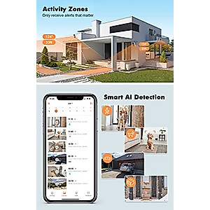 Dzees Outdoor Camera Wireless, Battery Powered WiFi Surveillance Camera for Home Security System with Siren Alarm & Spotlight, Motion Detection, Color Night Vision, IP65 Waterproof Cloud/SD-2-Pack