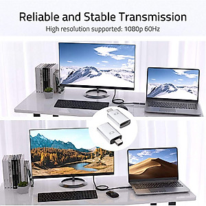 Mini DisplayPort to HDMI 1080P Female Adapter 2 Pack, Thunderbolt to HDMI Converter Compatible with MacBook Air 2022 and Before, MacBook Pro 2015 and Before, Surface Pro 2 3 4 6 and More