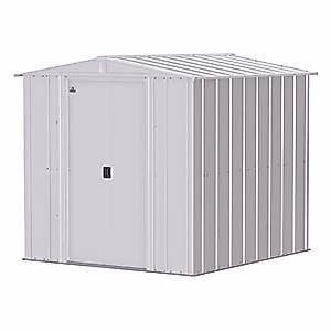 Arrow Classic Steel Storage Shed, 6x7, Flute Grey