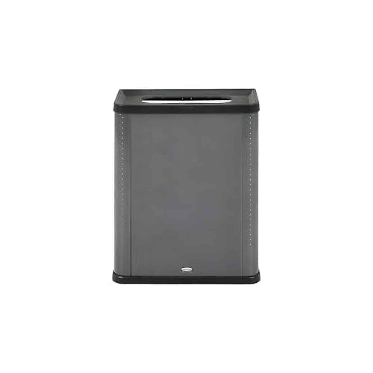 Rubbermaid Commercial Products Elevate Container, Three-Sided Decorative Metal Trash Can or Cover, 23 Gallon Landfill, Pearl Dark Gray, Indoor for Hotel Lobbies/Apartment Buildings/Washroom