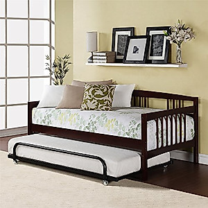 DHP Kaybed Solid Wood Twin Espresso Contemporary Bed Frame