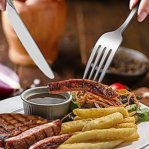 HIWARE 12-piece Good Stainless Steel Dinner Knives, 9 Inches