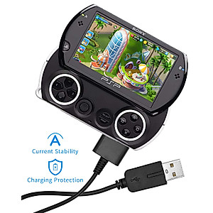 Hyacinyh Data Sync Transfer Power Charger Cable Cord Compatible with PSP Go Power Cable, Data and Power Cable Fit for Sony PSP Go 2 in 1 USB 2.0