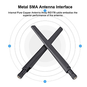 ASHATA External Antenna,2PCS M.2/NGFF Network Card Cable and 2x5DBi Antenna for Intel 9560NGW /9260AC/7265AC