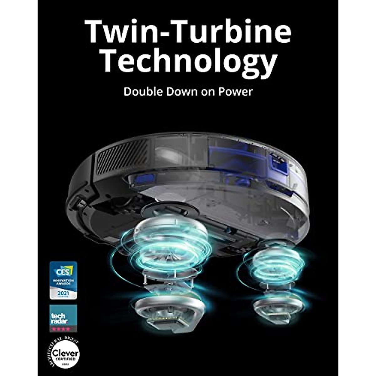 eufy by Anker, RoboVac X8 Hybrid, Robot Vacuum and Mop Cleaner with iPath Laser Navigation, Twin-Turbine Technology generates 2000Pa x2 Suction, AI. Map 2.0 Technology, Wi-Fi, Perfect for Pet Owner