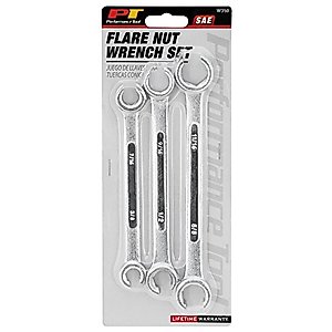 Performance Tool W350 Sae Flare Nut Wrench Set, 3-Piece