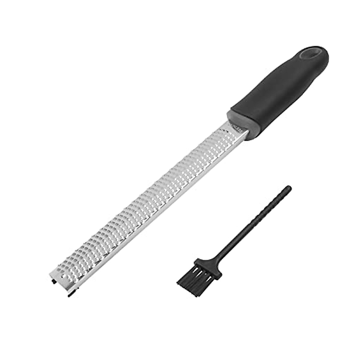 Sihuuu Zester Grater, Lemon Citrus Zester for Kitchen, Parmesan Cheese, Chocolate, Ginger, Garlic, Nutmeg, Vegetables, Fruits, Soft Touch Handle (12.8 Inch, Black)