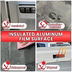 Birllaid Awning Repair Tape for Tarp, Heavy Duty Outdoor Repair Tape for Canvas, Boat Covers, Tent, Sail Tape, Tear Repair Patch Kit, Waterproof, UVproof Repair Tape, Black