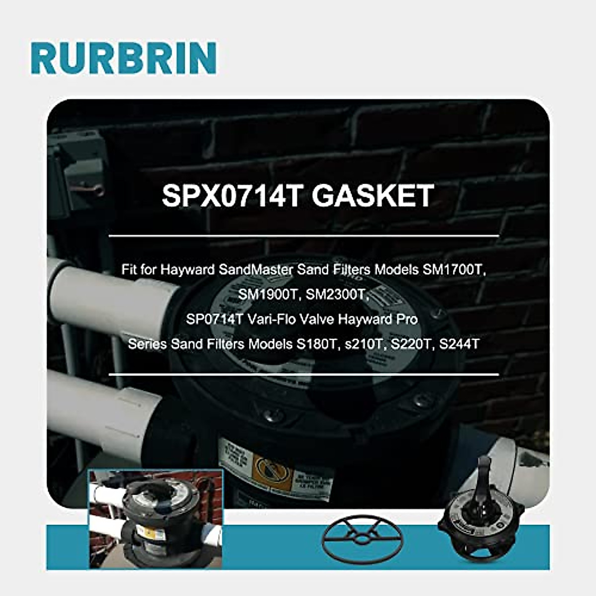 RURBRIN SPX0714T Spider Gasket & SPX0714L Cover O-Ring for Hayward Vari ...