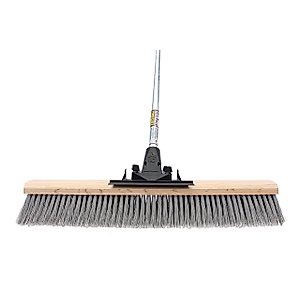 FlexSweep Unbreakable Commercial Push Broom (Contractors 30 Inch) Medium Bristles