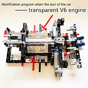 MYMG for Lego Technic 2022 Ford GT 42154 Super Motor and Remote Control Upgrade Kit, 2 Motors, PDF Instructions, Compatible with Lego 42154(Model not Included)