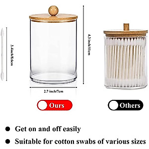SGHUO 3 Pack 10oz Acrylic Qtip Holder Dispenser