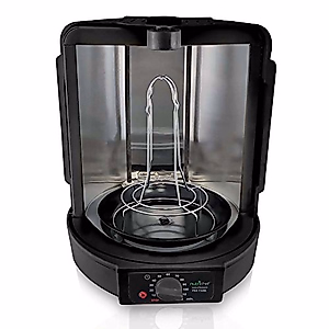 NutriChef Vertical Countertop Rotisserie Oven Roaster, Rotating Shawarma And Kebab Machine with Skewer and Rack, Basket Tower, Roasting Rack, Poultry Tower, Drip Tray, For Meat Chicken Turkey Lamb