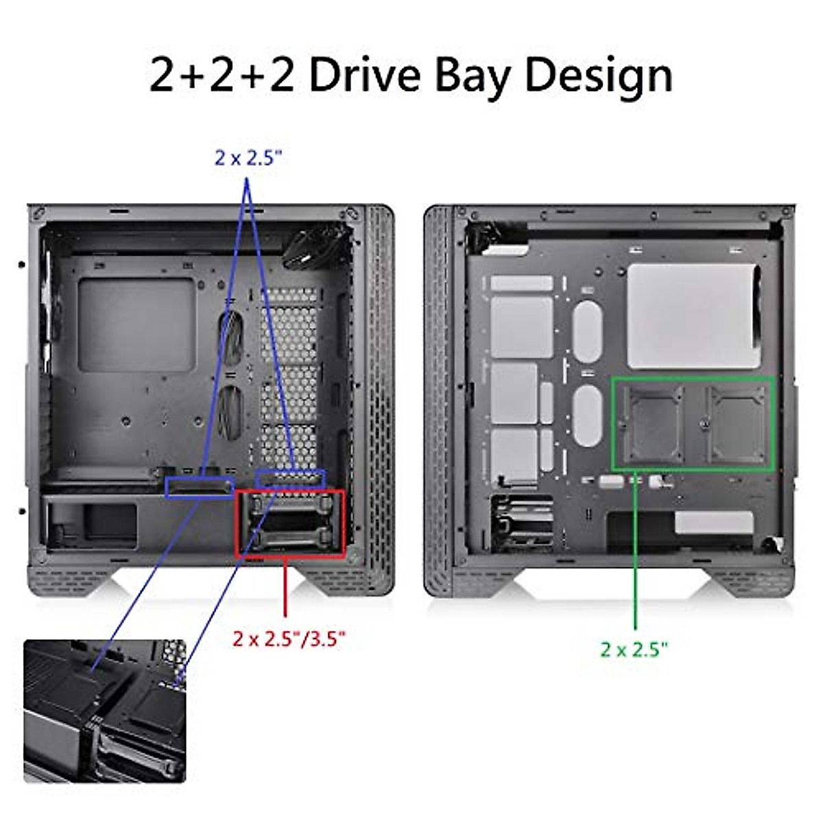 Thermaltake S300 Tempered Glass Edition ATX Mid-Tower Computer Case with 120mm Rear Fan Pre-Installed CA-1P5-00M1WN-00