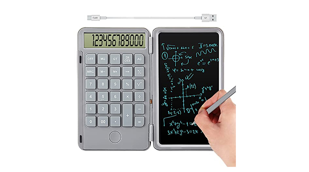 Hion 12-Digit Rechargeable Calculator for Office & School