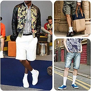 TULIPTREND Men's Sexy Athletic Silk Tube Socks White, Pack of 2