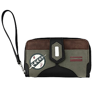 Bioworld Boba Fett Armor Zip Around Wristlet - Multicolored, Large