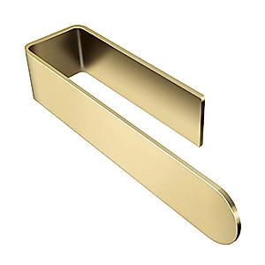 Taozun Towel Holder Gold Hand Towel Rack Adhesive Towel Bar Stick on Towel Ring for Bathroom Wall Kitchen RV, Stainless Steel Brushed Brass Finish