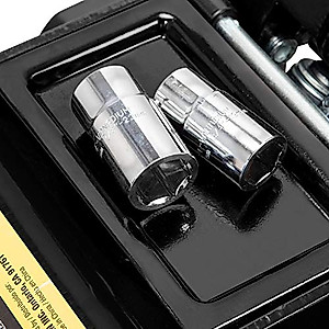 Torin AT84007NB Hydraulic Low Profile Service/Floor Jack with Dual Piston Quick Lift Pump, 4 Ton (8,000 lb) Capacity, Black