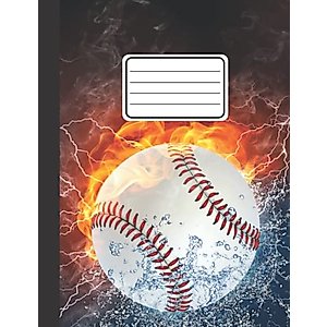 Composition Notebook Wide Ruled Baseball Sports Boys Girls Kids Children Colorful Comp Book: Wide Ruled Lined Paper 110 pages (55 sheets) 9-3/4 x 7-1/2 inches