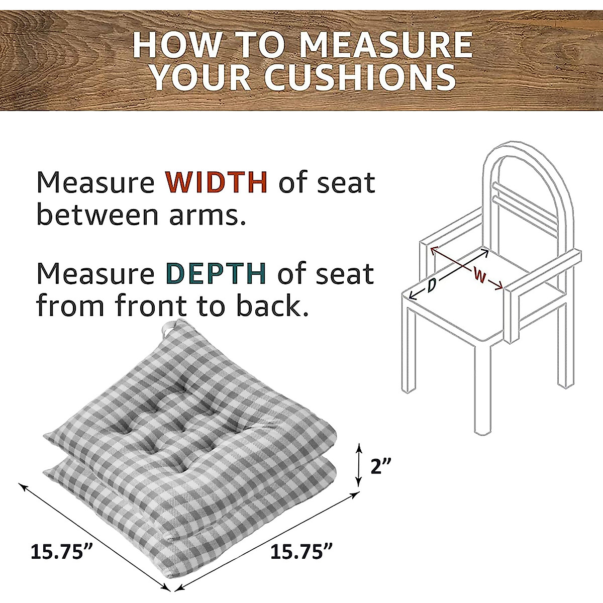 Chair Cushions for Dining Chairs 4 Pack - Kitchen Chair Cushions Set of 4, Non-Slip Seat Cushion Chair Pads, Dining Room Chair Cushions for Kitchen Room Decor 2" Thickness (Yellow, 4)