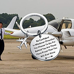 LQRI Future Pilot Gift New Pilot Gifts Pilot Graduation Gift Be Confident in Whatever Direction You Choose to Go (K-airplaine)
