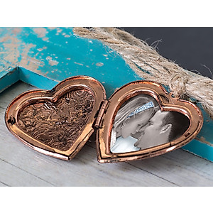 Cottage Garden Trust in Lord with All Heart Petite Locket Distressed Teal Music Box Plays How Great Thou Art