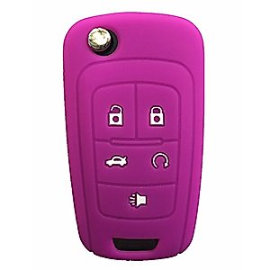 Rpkey Silicone Keyless Entry Remote Control Key Fob Cover Case protector Replacement Fit For Buick Encore LaCrosse Regal Verano（Violet）OHT01060512 5461A-01060512