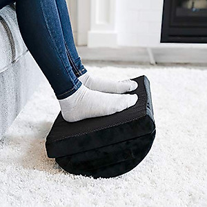 CozyErgo Adjustable Foot Rest for Under Desk at Work - Ergonomic Under Desk Foot Rest Helps with Knee & Back Pain - Under Desk Footrest Supports Swollen Ankles - Desk Foot Stool Posture Corrector