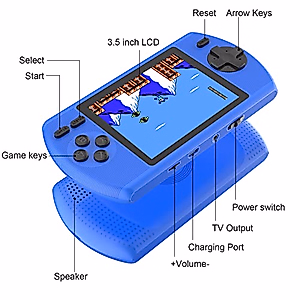 JAMSWALL Retro Handheld Game Console, Portable Retro Video Game Console with 400 Classical FC Games 2.8-Inch Screen 800mAh Rechargeable Battery Support for Connecting TV and Two Players(Blue)