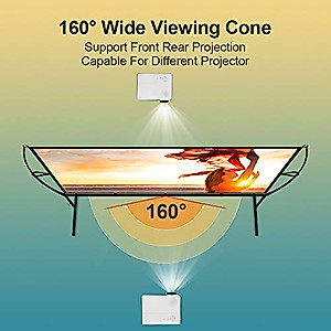 Projector Screen with Stand Foldable Portable Movie Screen 100 Inch（16：9）, HD 4K Double Sided Projection Screen Indoor Outdoor Projector Movies Screen for Home Theater (100 Inch) …