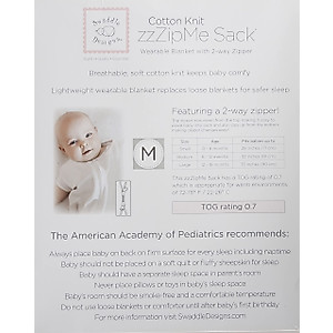 SwaddleDesigns Cotton Knit Sleeping Sack, Sleeveless Wearable blanket with 2-Way Zipper, Black Tiny Hedgehogs, Medium, 6-12 Months