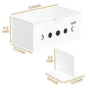 FEMELI Tampon Holder for Bathroom, Acrylic Cycle Pad Storage Organizer with Lid, Discreet Feminine Women Products Case Container Period Bin for Shark Week Bathroom Accessories Decor Box