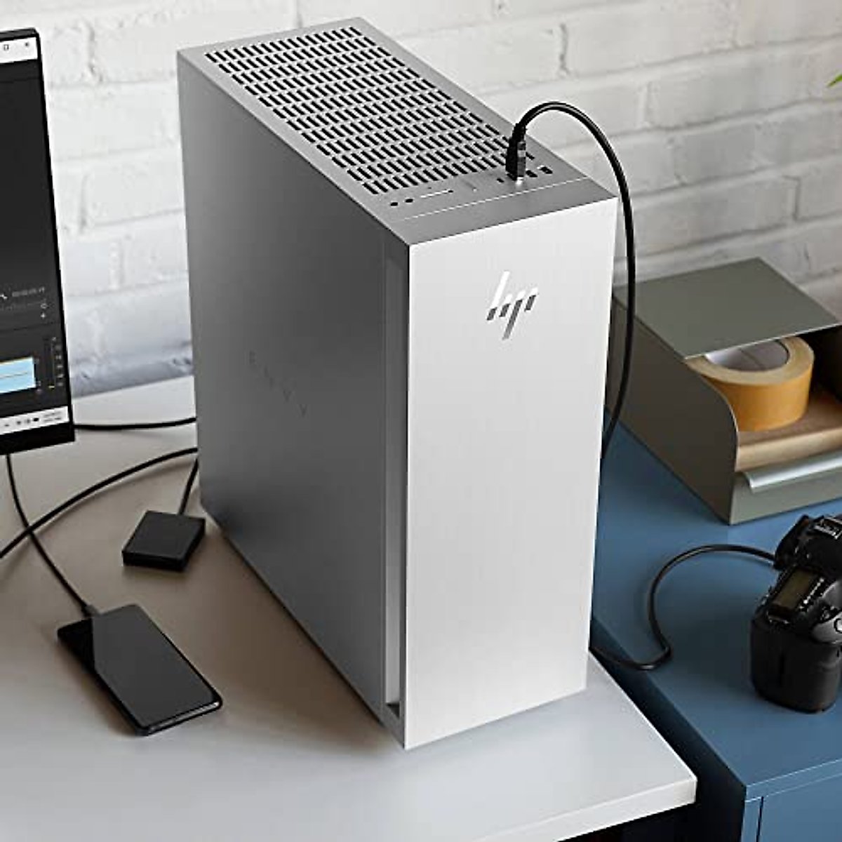 HP Envy TE02 Gaming Desktop Computer - 12th Gen Intel Core i7-12700K 12-Core up to 5.00 GHz Processor, 32GB DDR4 RAM, 256GB NVMe SSD, GeForce RTX 3070 8GB GDDR6 Graphics, Windows 11 Pro