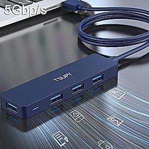 USB 3.0 HUB,TSUPY USB HUB 4 Port USB 3.0 Expander USB Data Hub with 3.3ft Extended Cable, Ultra Slim Portable Multiport USB 3.0 Splitter for MacBook,Laptop,PS4,Surface Pro,Printer,Mobile HDD