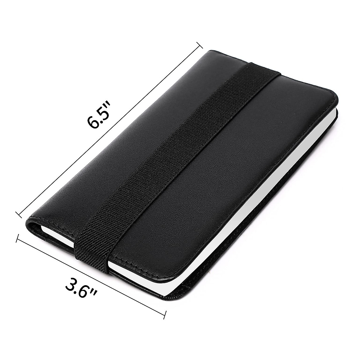 LLi Cufite Italian Calfskin Genuine Leather Checkbook Cover Deluxe Minimalist with Plastic Insert Flap Pen Loop & Strap for Men Women