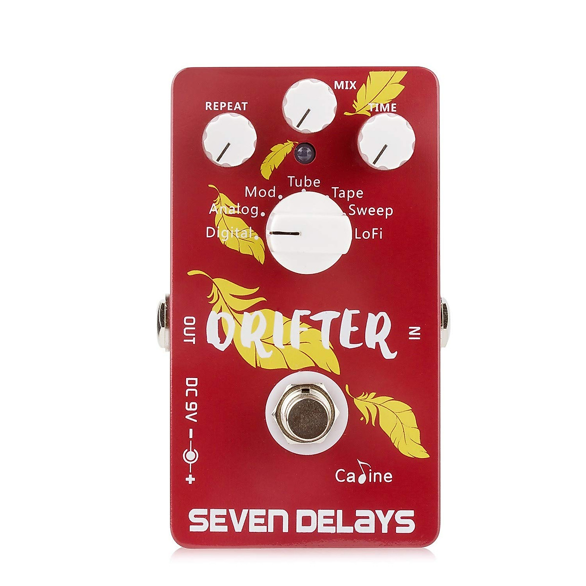Caline Reverb Digital Seven Delays CP-37 Guiter Effect Pedal with True Bypass