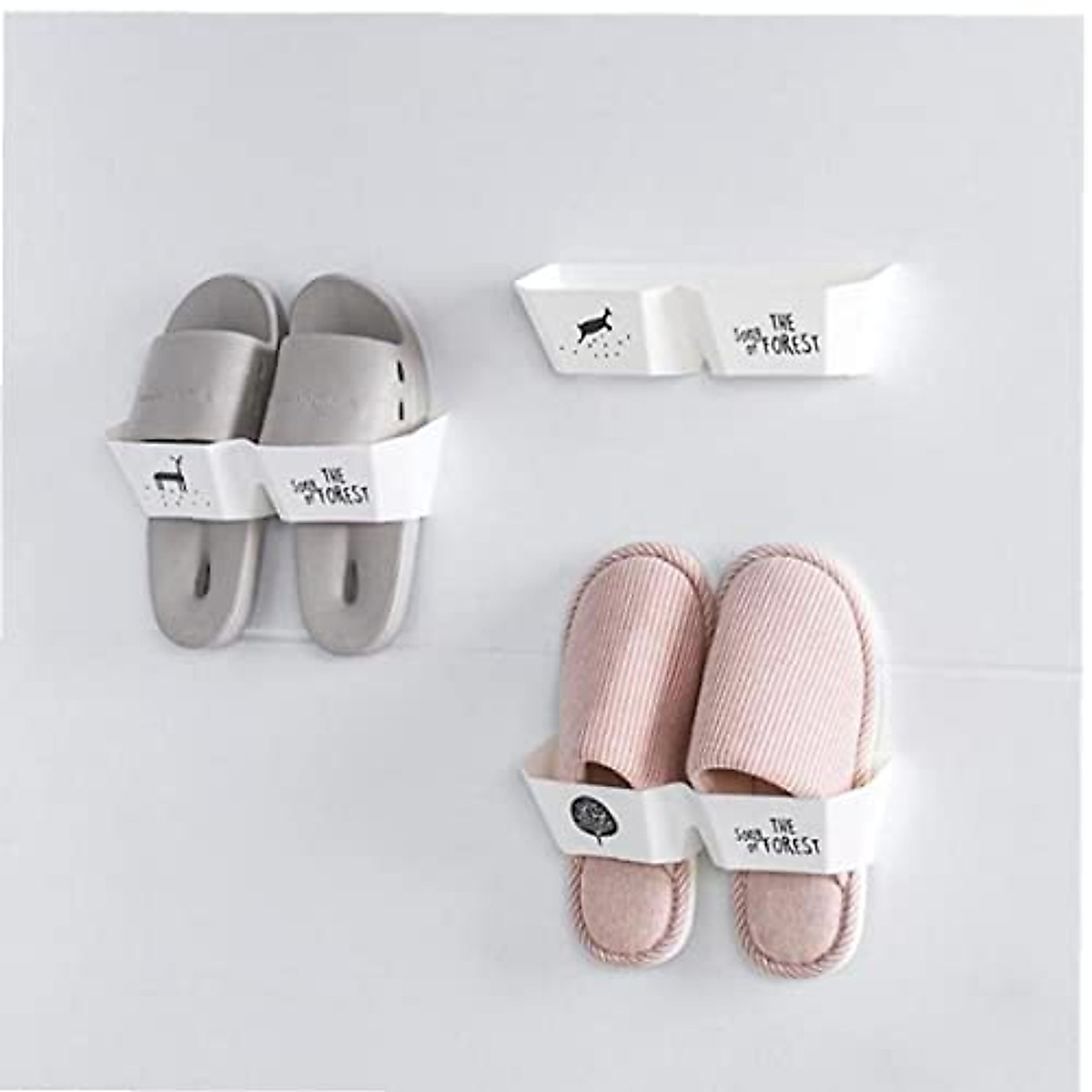 1pc Shoes Storage Rack Shoes Shelf Organizer Convenient Wall-Mounted Adhesive Shoes Rack Wall Hanging Shoes Organizer Hanger Random Style