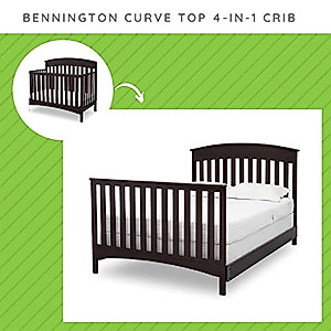 CC KITS Full-Size Conversion Kit Bed Rails for Delta Children's Bennington Crib | Multiple Finishes Available (Dark Chocolate)