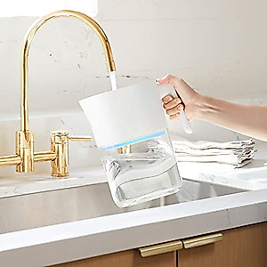 LARQ Pitcher PureVis 1.9L/ 8-Cup | Self-Cleaning UV Water Filter Pitcher for Tap and Drinking Water | Plant-Based Carbon Filter, BPA Free | Pure White