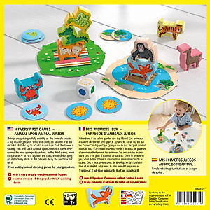 HABA My Very First Games - Animal Upon Animal Junior: Toddler Stacking Game & Toddler Board Games for Preschool Learning Activities & Family Games